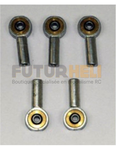 Chape Alu a rotule M2,5 x 2 mm (x5)