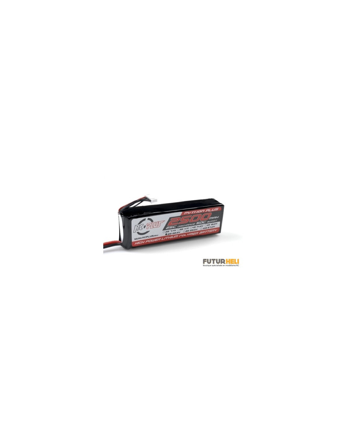 Achat Lipo 2500 mAh 6S 22,2v 35/70C Fiche Dean RcPlus
